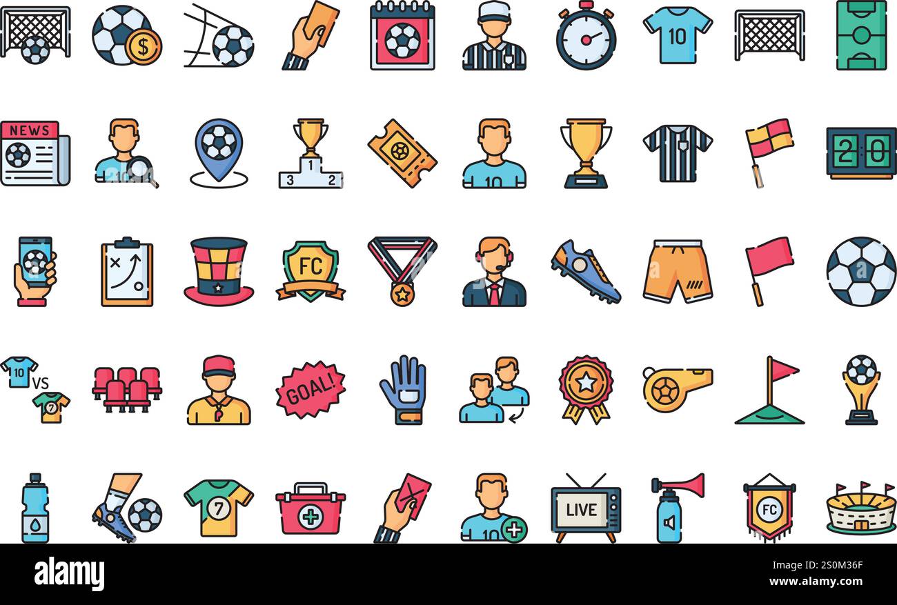 Soccer icons High-Quality Vector Icons Collection with Editable Stroke ...