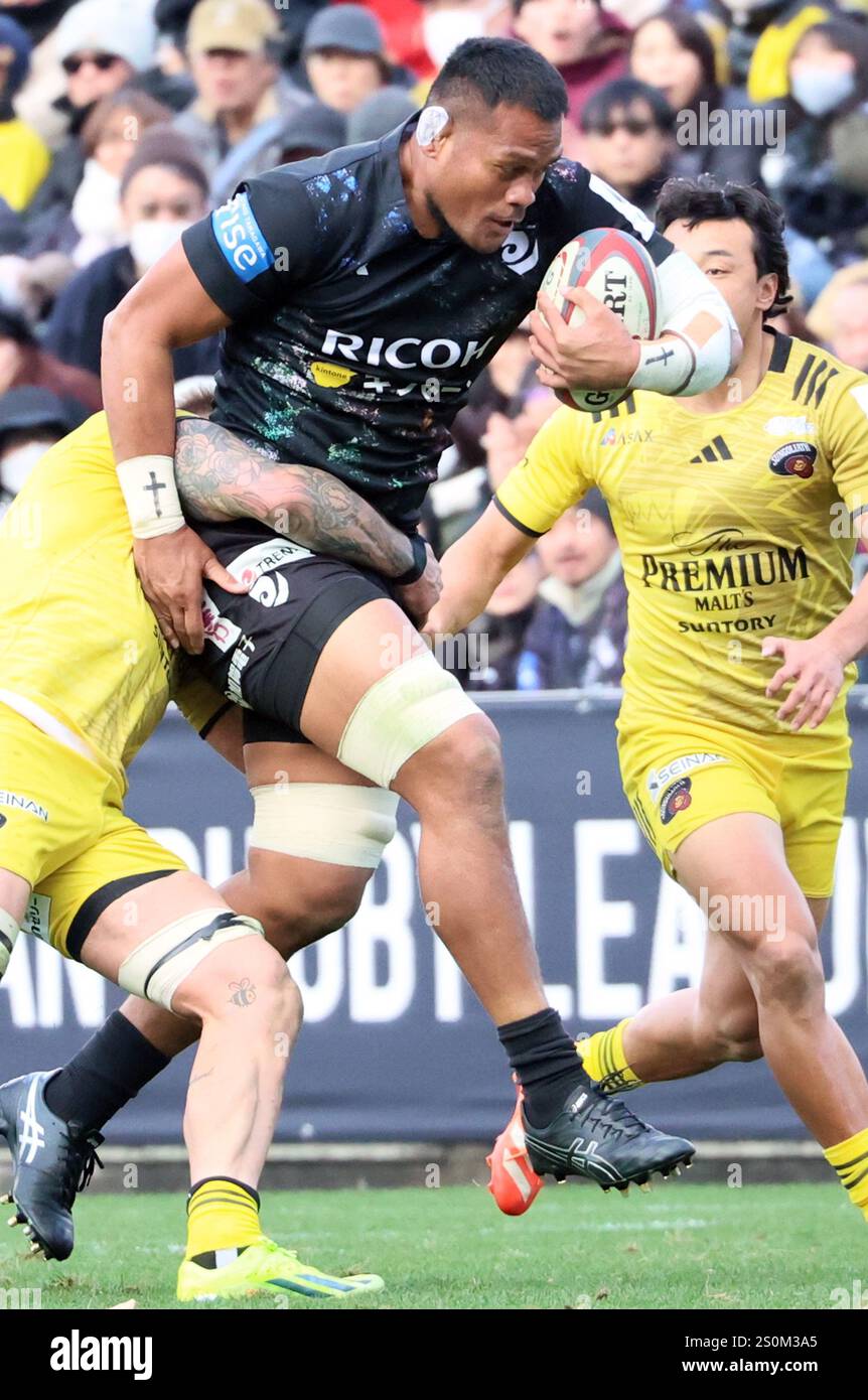 Saturday. 28th Dec, 2024. December 28, 2024, Tokyo, Japan -Ricoh BlackRams Tokyo prop Pohivia ...