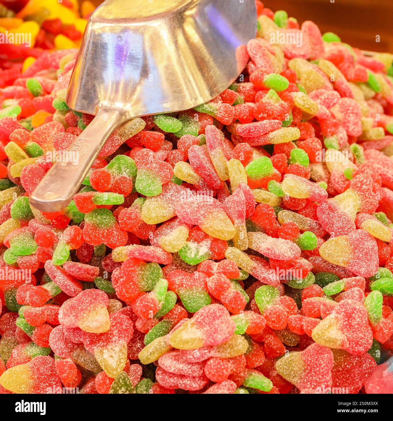 Selection of fruit flavoured and sugared gum confectionery for sale ...