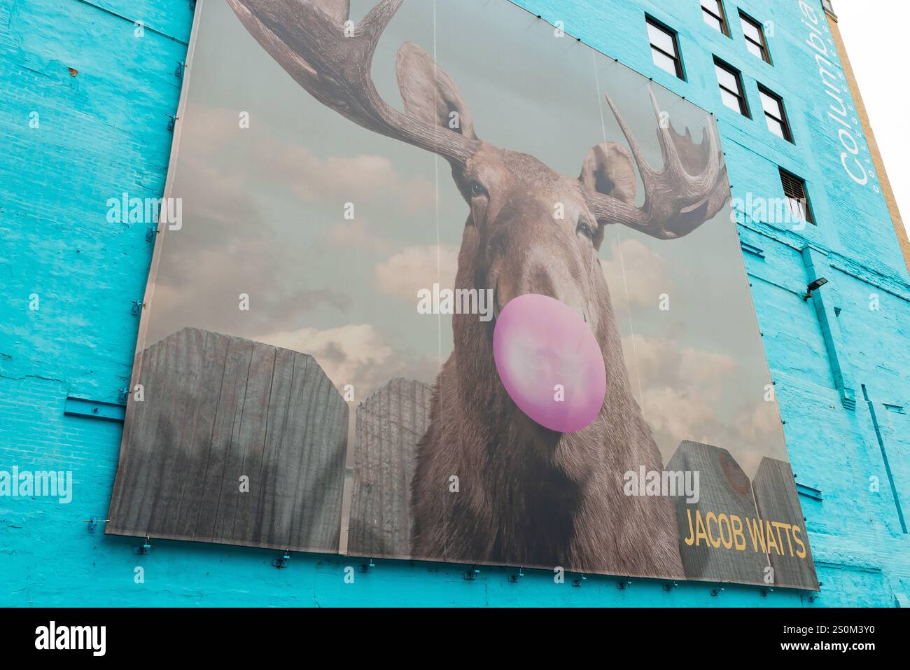 Chicago, Illinois - United States - December 24th, 2024: Downtown mural ...