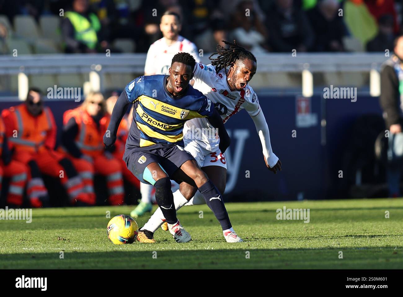 Parma, Italy. 28th Dec 2024. Mandela Keita (Parma)Warren Bondo (Monza ...