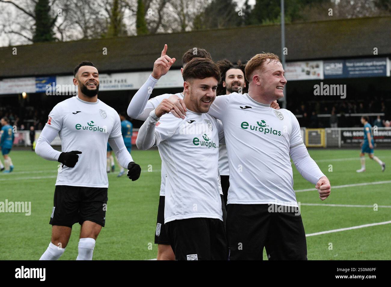 Merthyr, UK. 28th Dec, 2024. Lewys Twamley of Merthyr Town (c ...