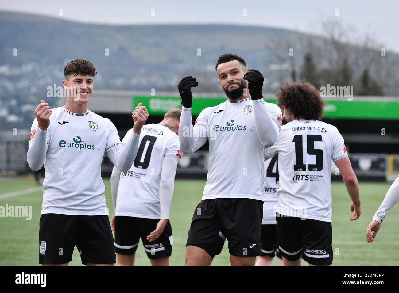 Merthyr, UK. 28th Dec, 2024. Kane Simpson of Merthyr Town (c ...