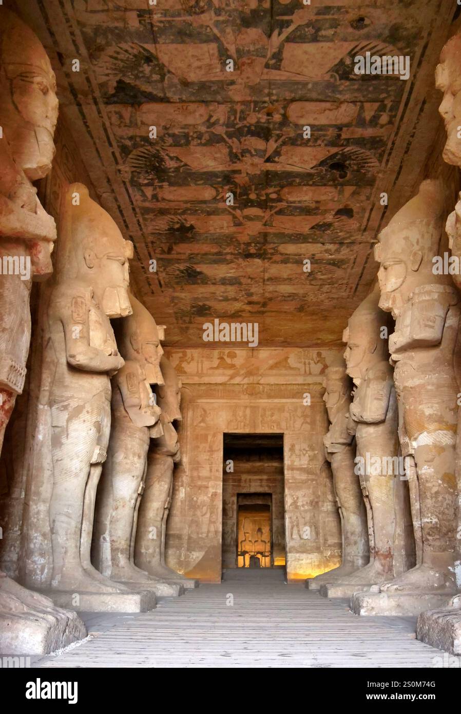 Osiris Pillars in the Hypostyle Room of The Great Abu Simbel Temple ...