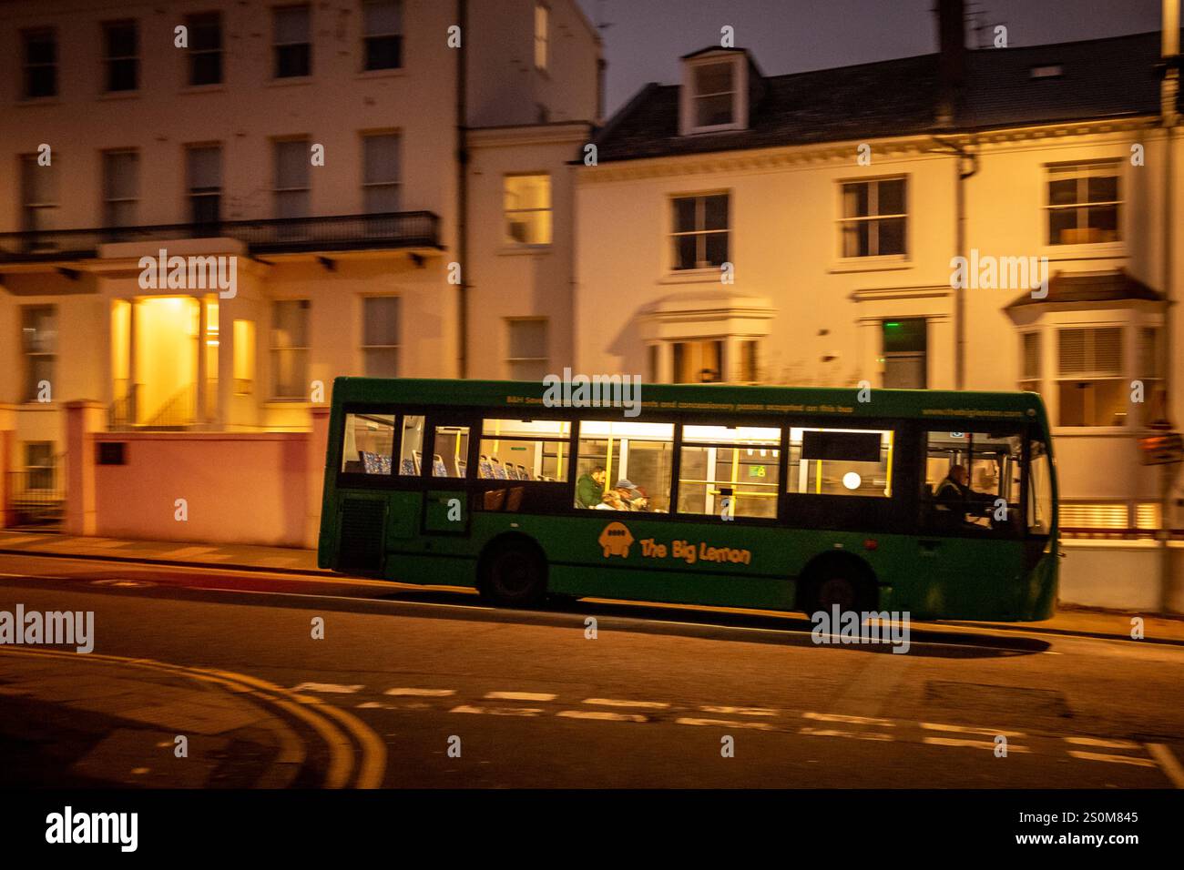 Brighton, December 28th 2024: A bus on the streets of Brighton Stock ...