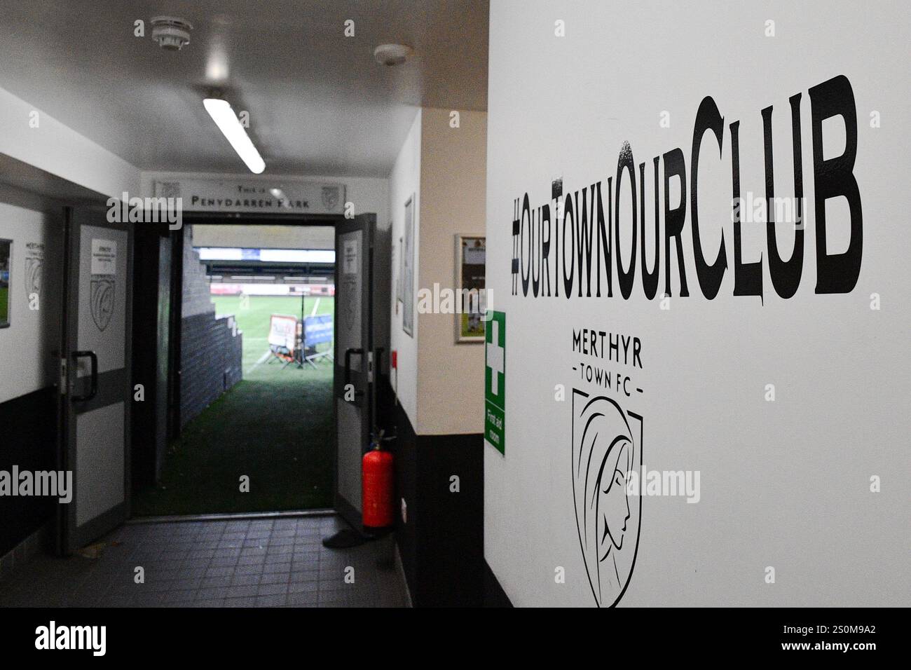 Merthyr, UK. 28th Dec, 2024. General view of Penydarren Park, home of ...