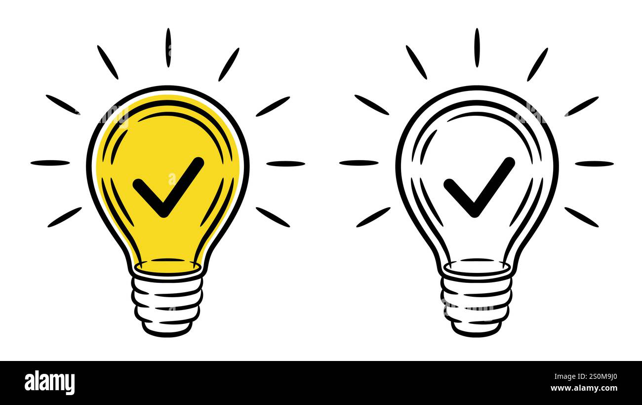 Tips idea icon outline Stock Vector Images - Alamy