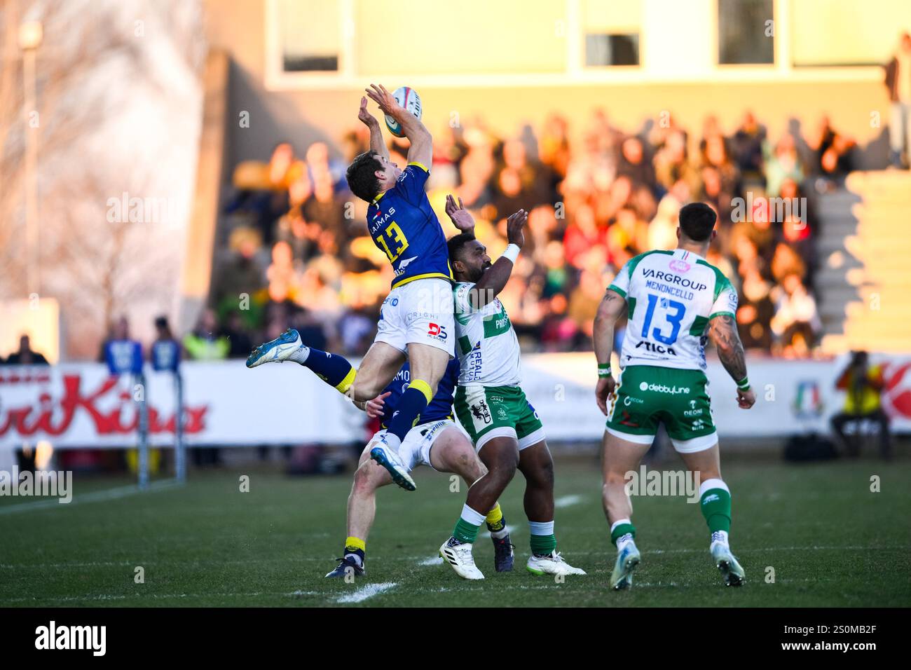Parma, Italy. 28th Dec, 2024. Giulio Bertaccini ( Zebre Parma ) during ...