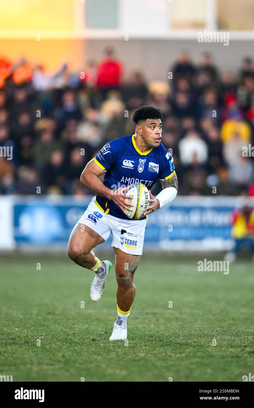 Parma, Italy. 28th Dec, 2024. Fetuli Paea ( Zebre Parma ) during Zebre ...