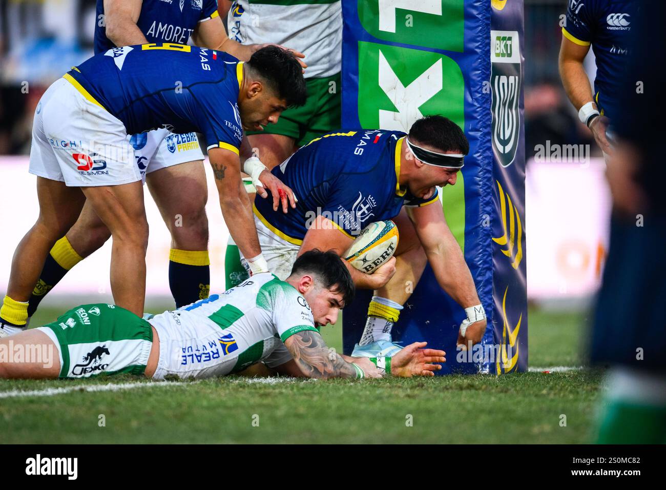 Parma, Italy. 28th Dec, 2024. Danilo Fischetti ( Zebre Parma ) during ...