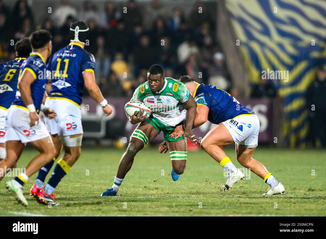 Parma, Italy. 28th Dec, 2024. Alessandro Izekor ( Benetton Rugby ...