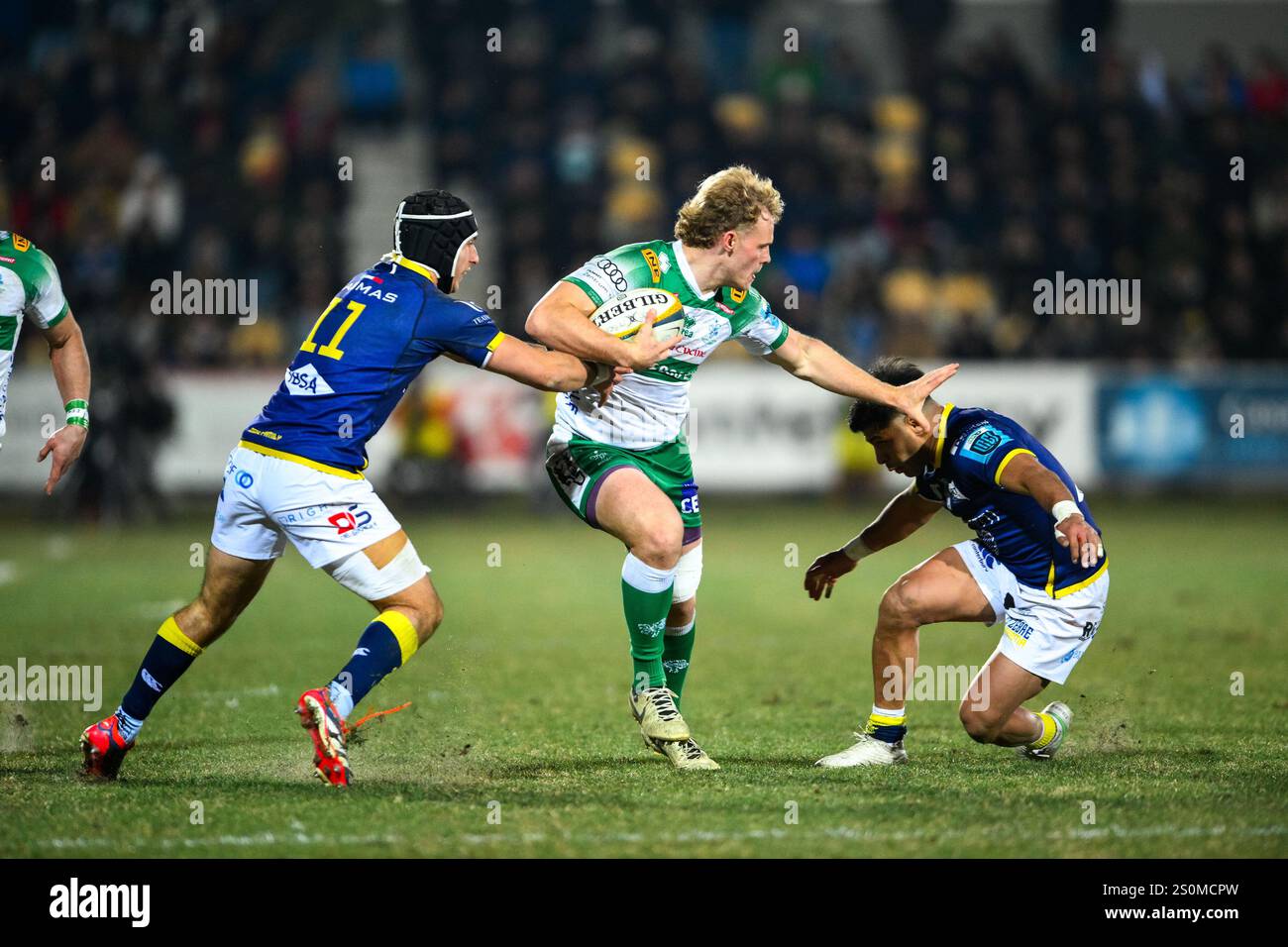 Parma, Italy. 28th Dec, 2024. Louis Lynagh ( Benetton Rugby ) Simone ...