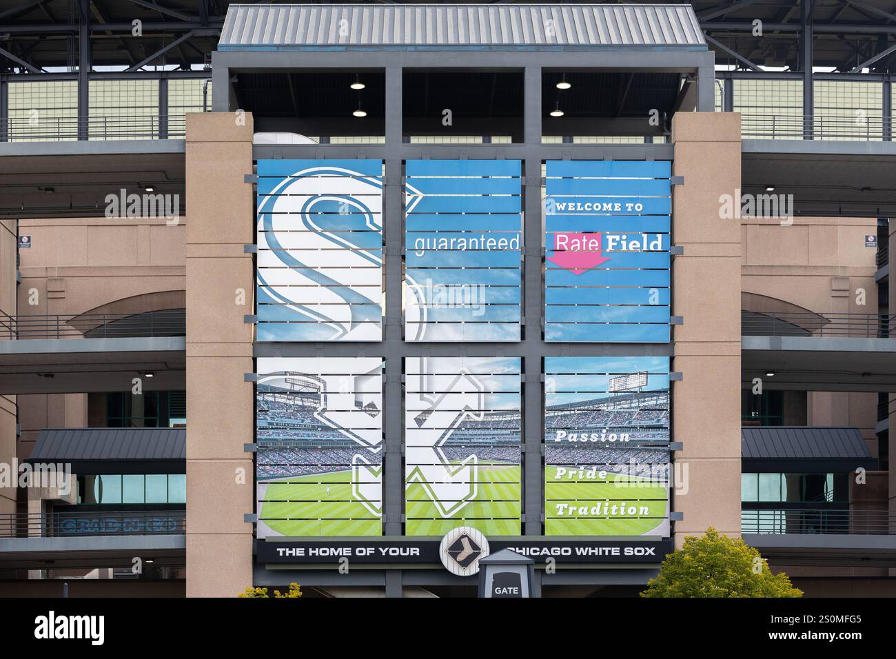 The exterior of MLB's Chicago White Sox's Guaranteed Rate Field Stock ...