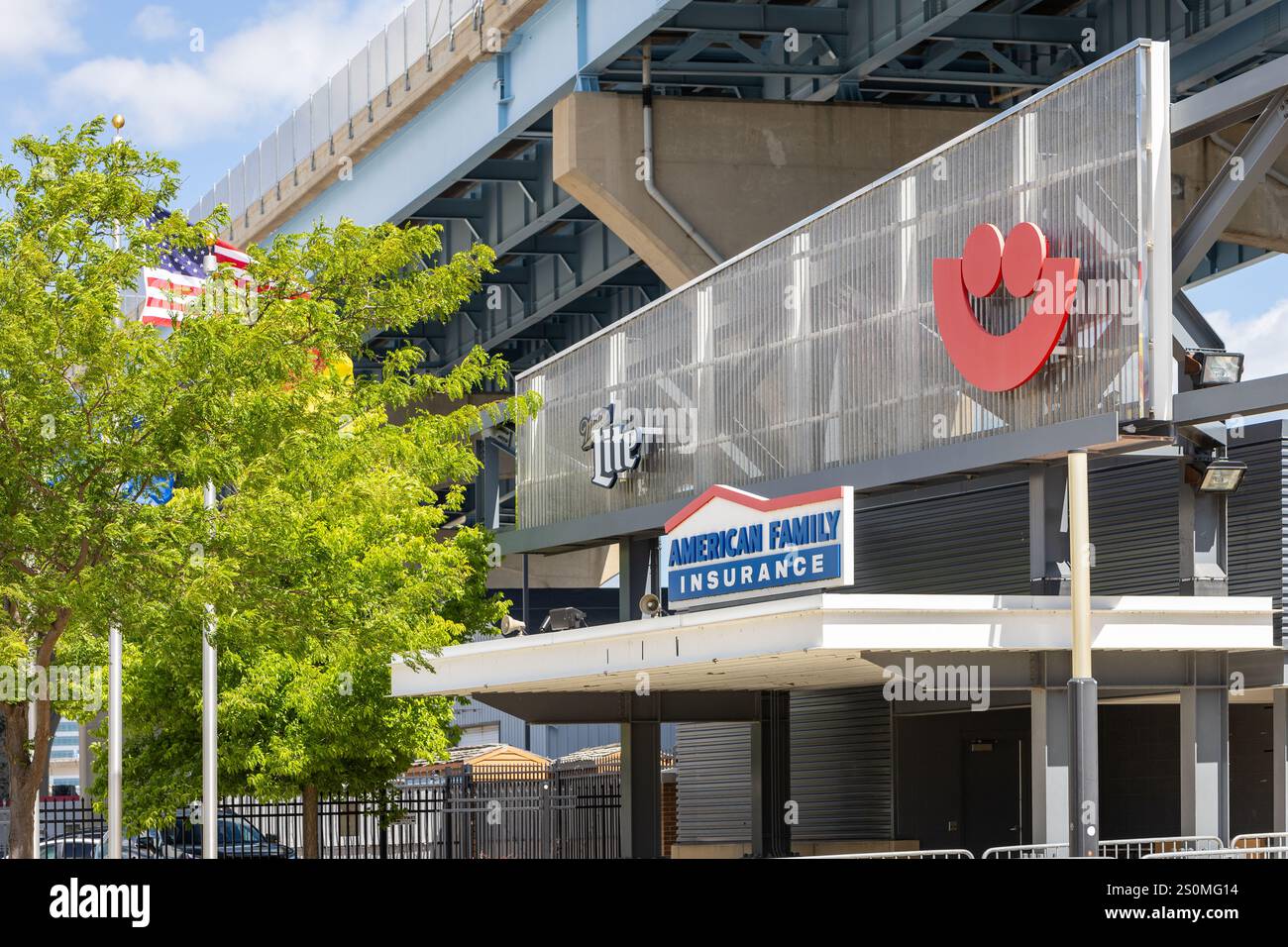 The entrance to Summerfest in downtown Milwaukee. Summerfest is an ...