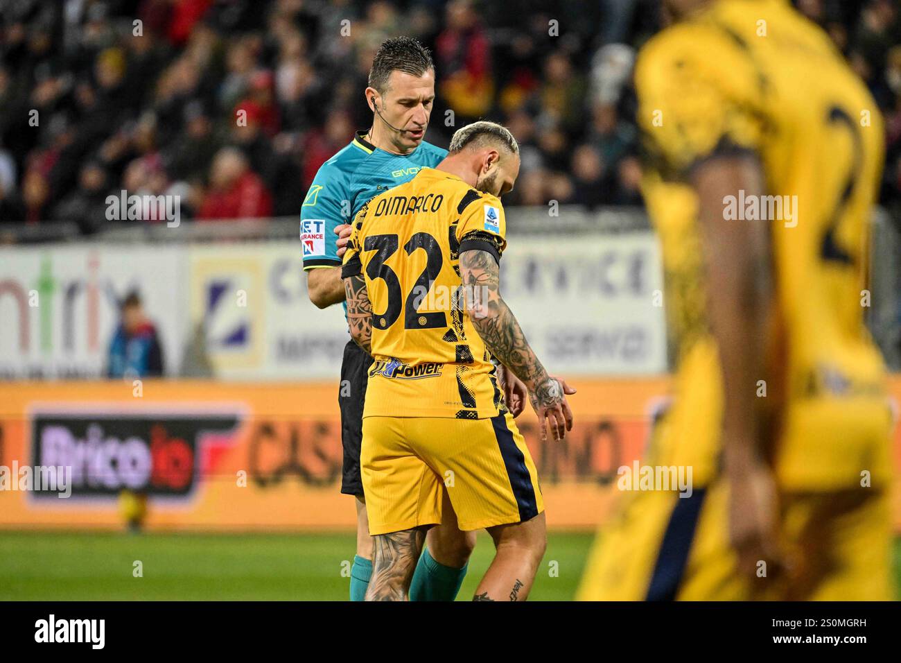 Cagliari, Italy. 28th Dec, 2024. Federico Dimarco of Inter, Daniele ...