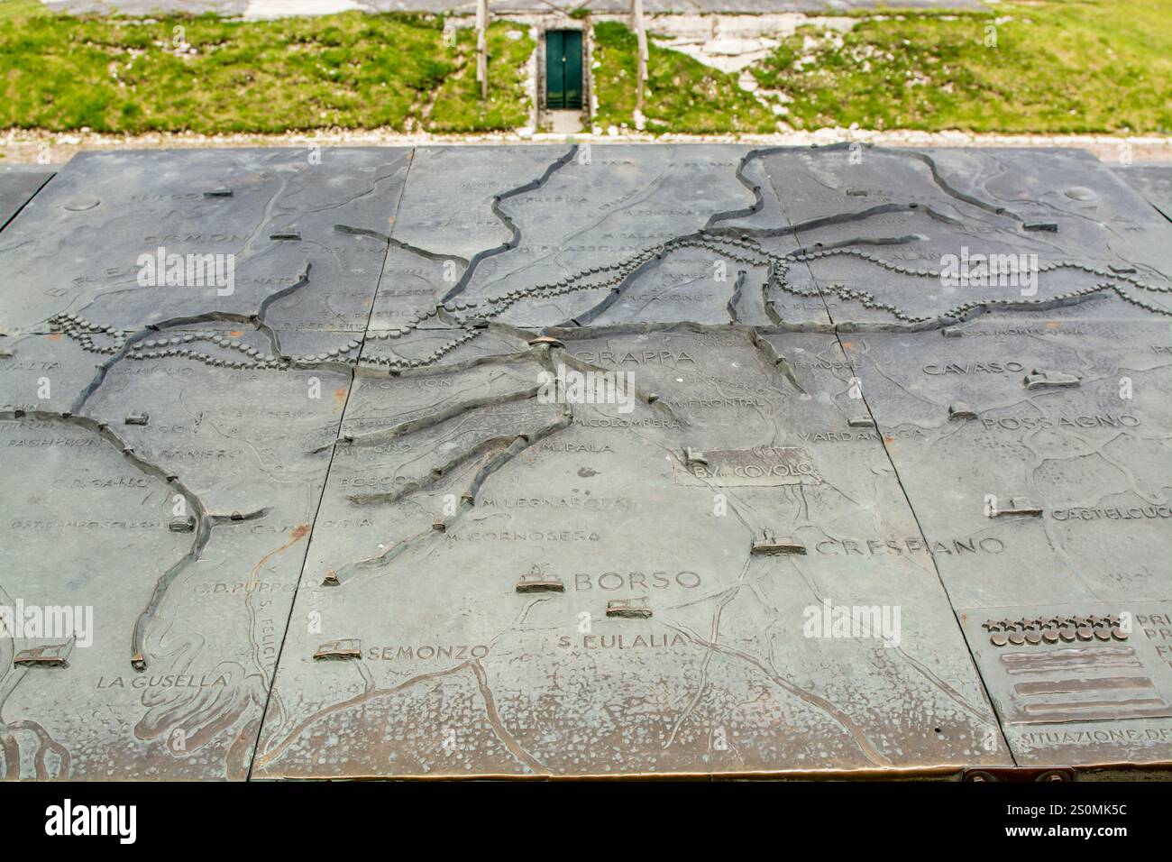 The military WW1 memorial of Monte Grappa monument, Monte Grappa summit ...