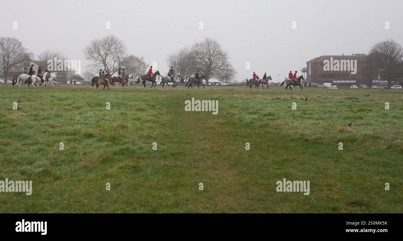 Boxing Day meet of Holderness Hunt, Beverley Westwood East Yorkshire UK ...