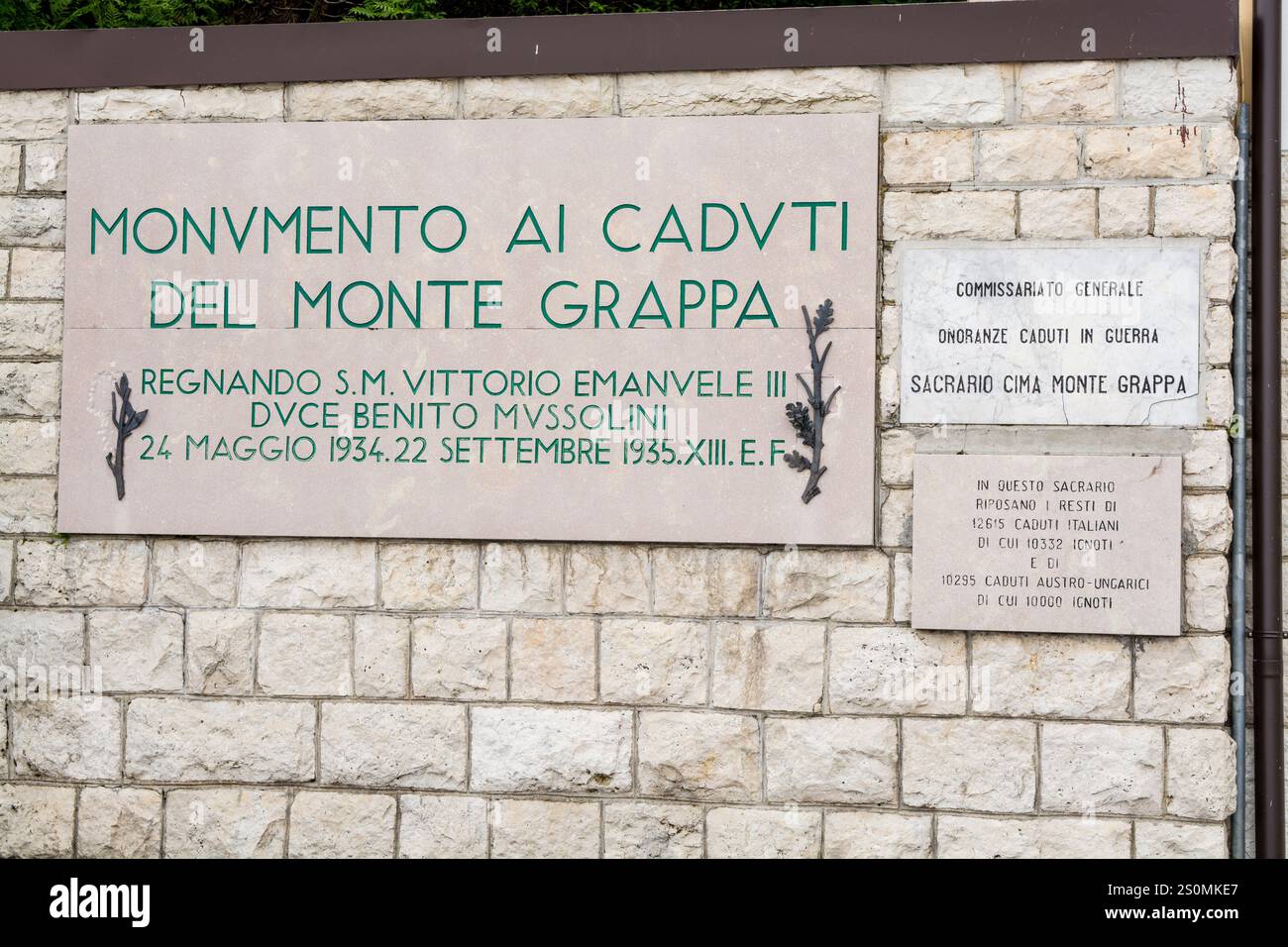 The military WW1 memorial of Monte Grappa monument, Monte Grappa summit ...