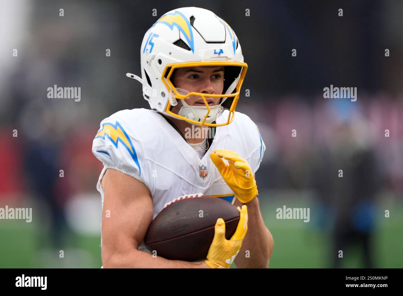 Los Angeles Chargers wide receiver Ladd McConkey (15) prior to an NFL ...