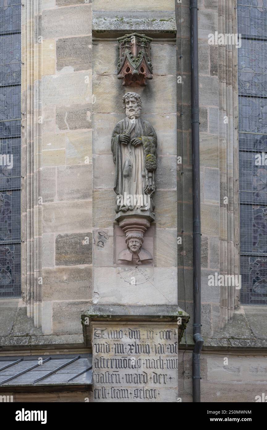 Sculpture of St George, including a portrait of the master builder ...
