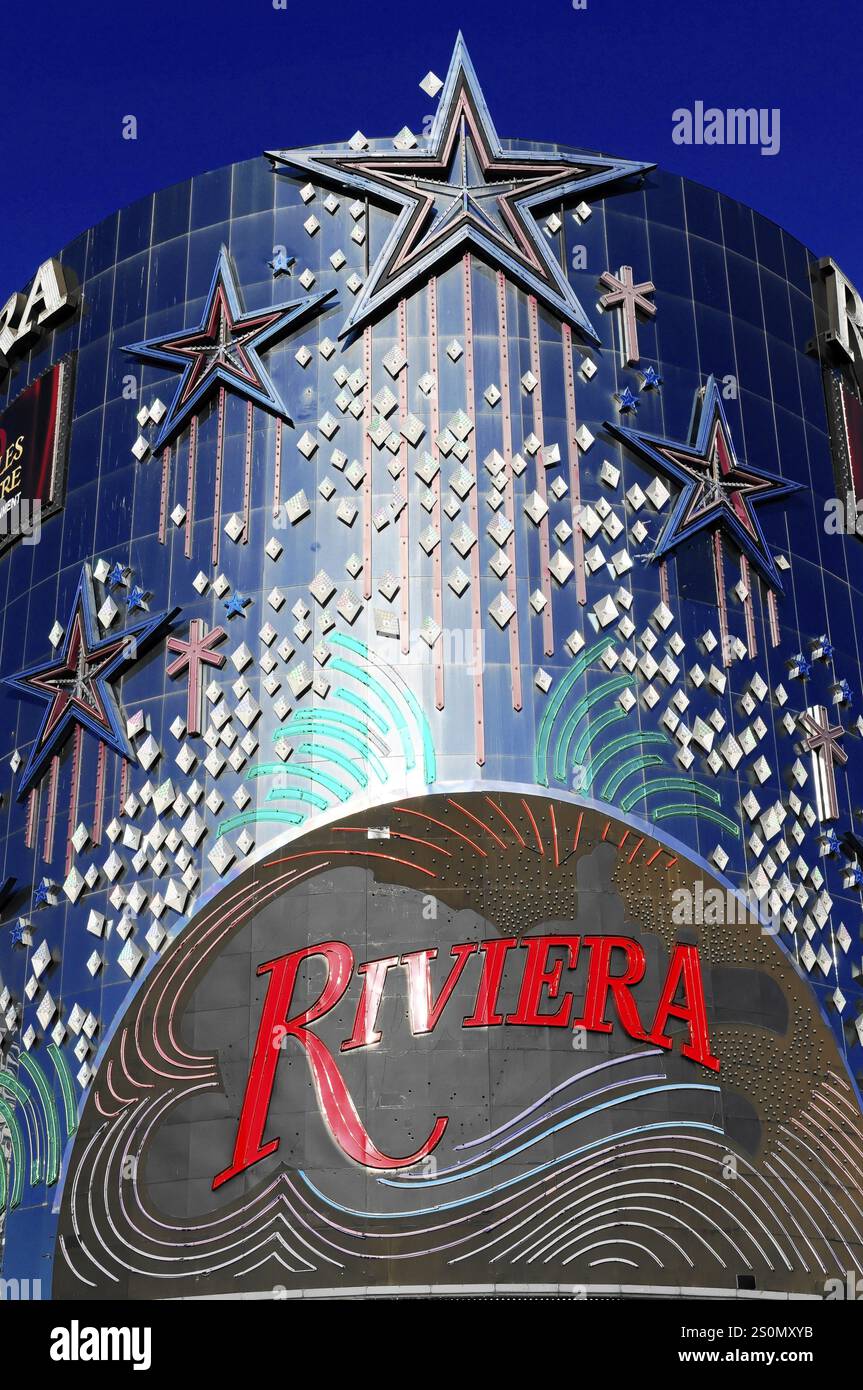Las Vegas, Nevada, USA, North America, Facade of the Riviera building ...