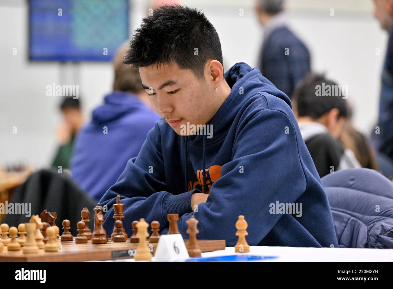 Hastings, UK. 28th Dec, 2024. Haowen Xue CHN during the 98th Caplin Hastings International Chess ...