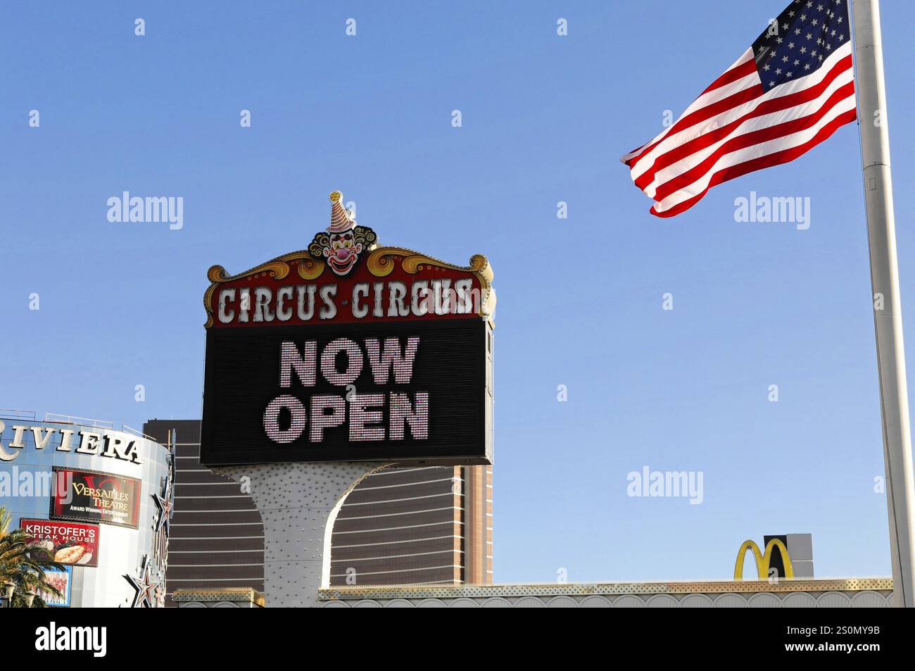 Las Vegas, Nevada, USA, North America, Sign for the Circus Circus Hotel ...