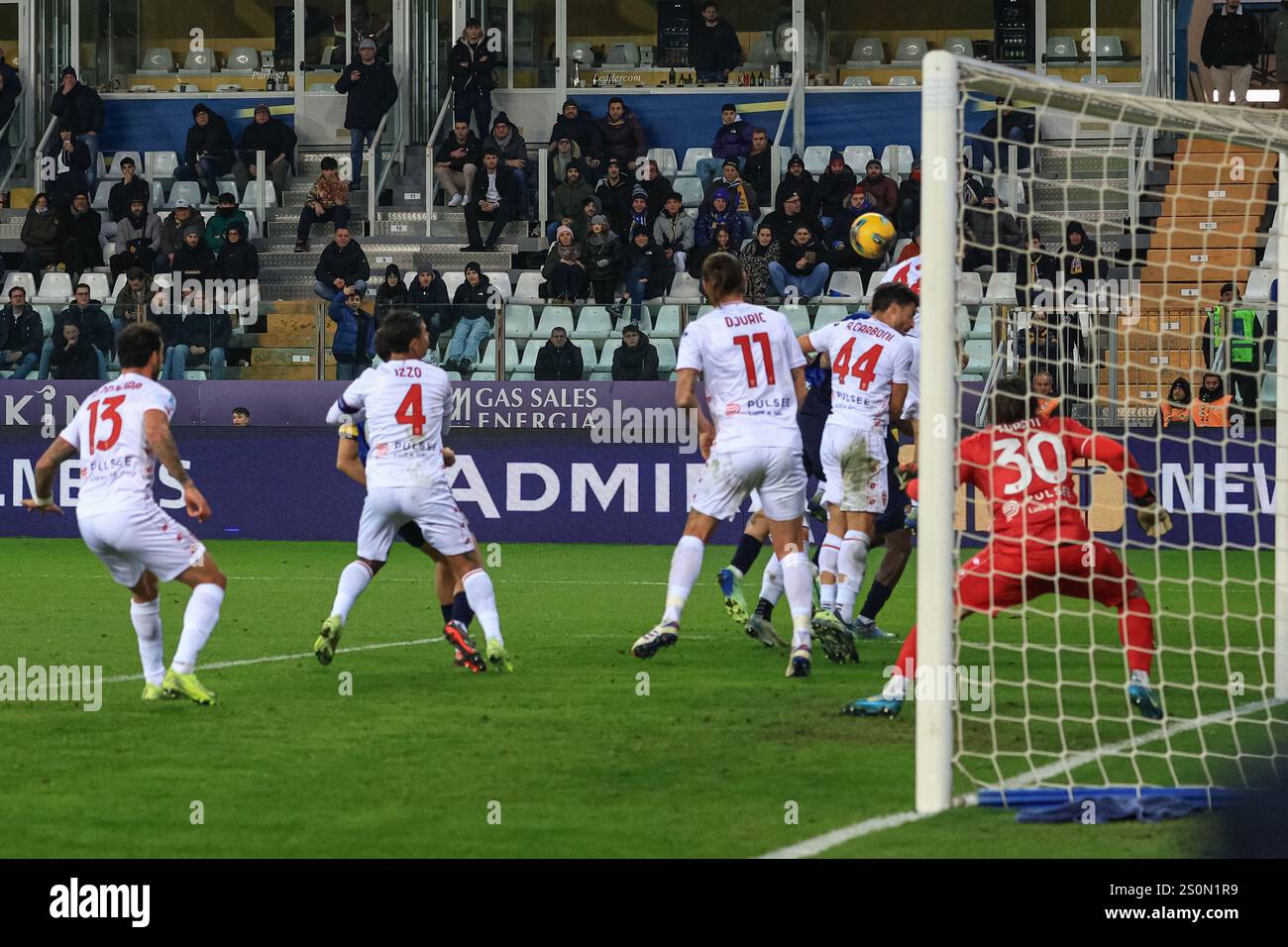 Parma, Italy. 28th Dec, 2024. Lautaro Valenti (Parma Calcio) scores the ...