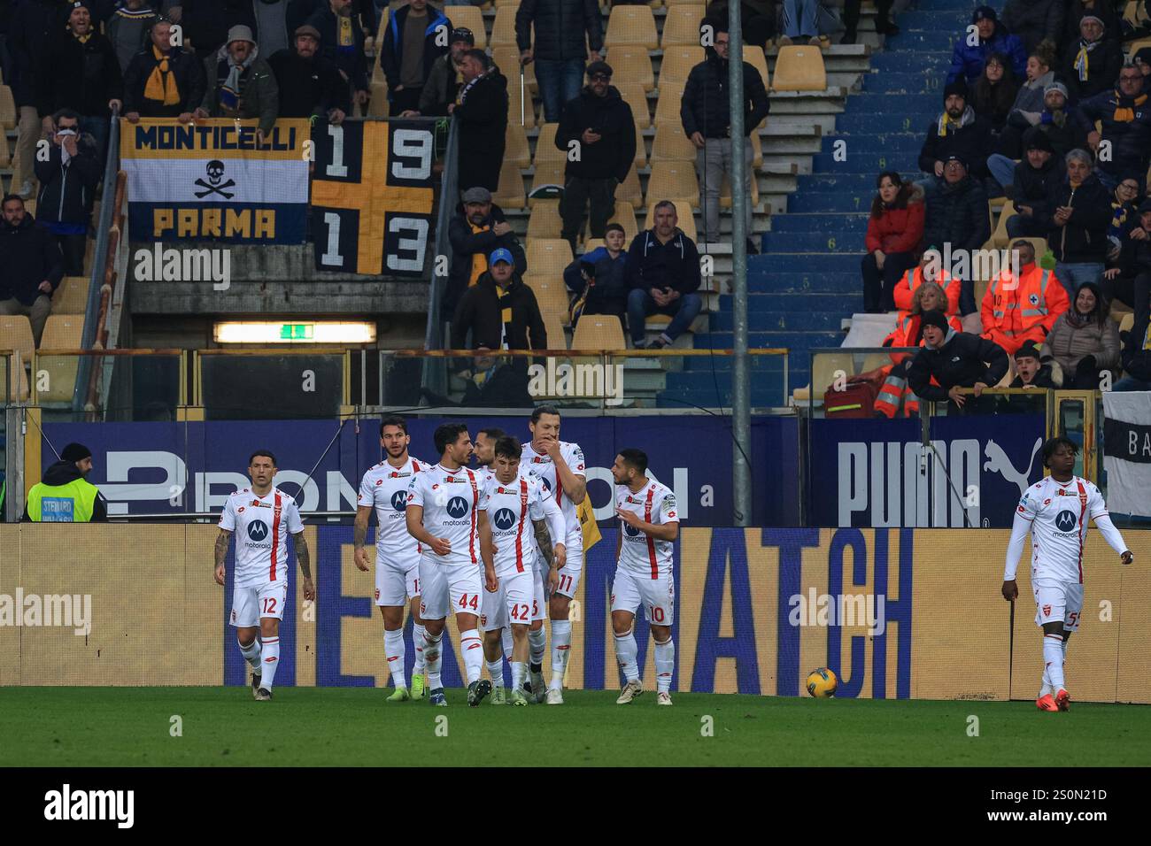 Parma, Italy. 28th Dec, 2024. Pedro Pereira (AC Monza) celebrates with ...