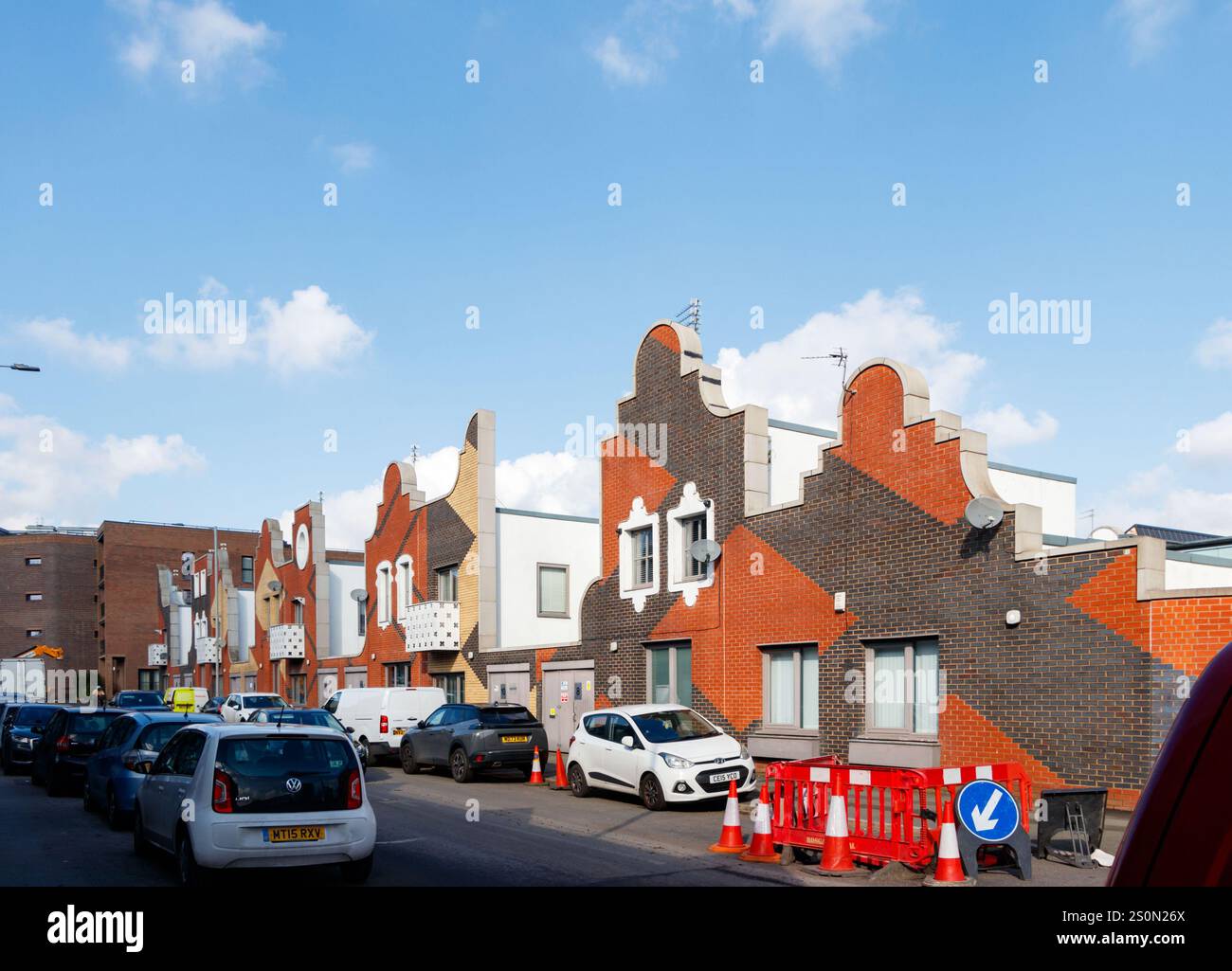 quirky modern housing estate Islington Square Co-designed social rent ...