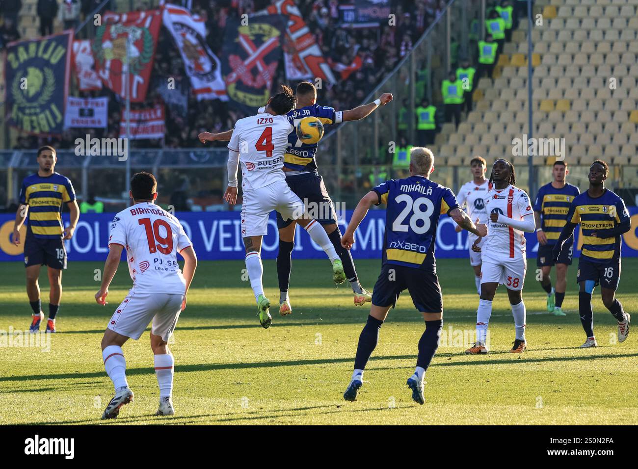 Parma, Italy. 28th Dec, 2024. Armando Izzo (AC Monza) fights for the ...