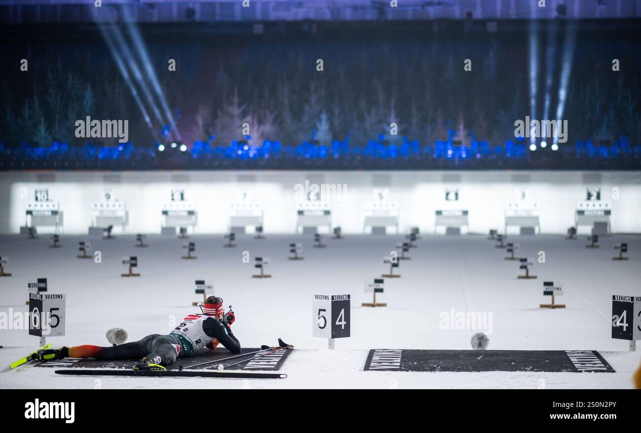 Gelsenkirchen, Germany. 28th Dec, 2024. Winter sports: Biathlon, World ...