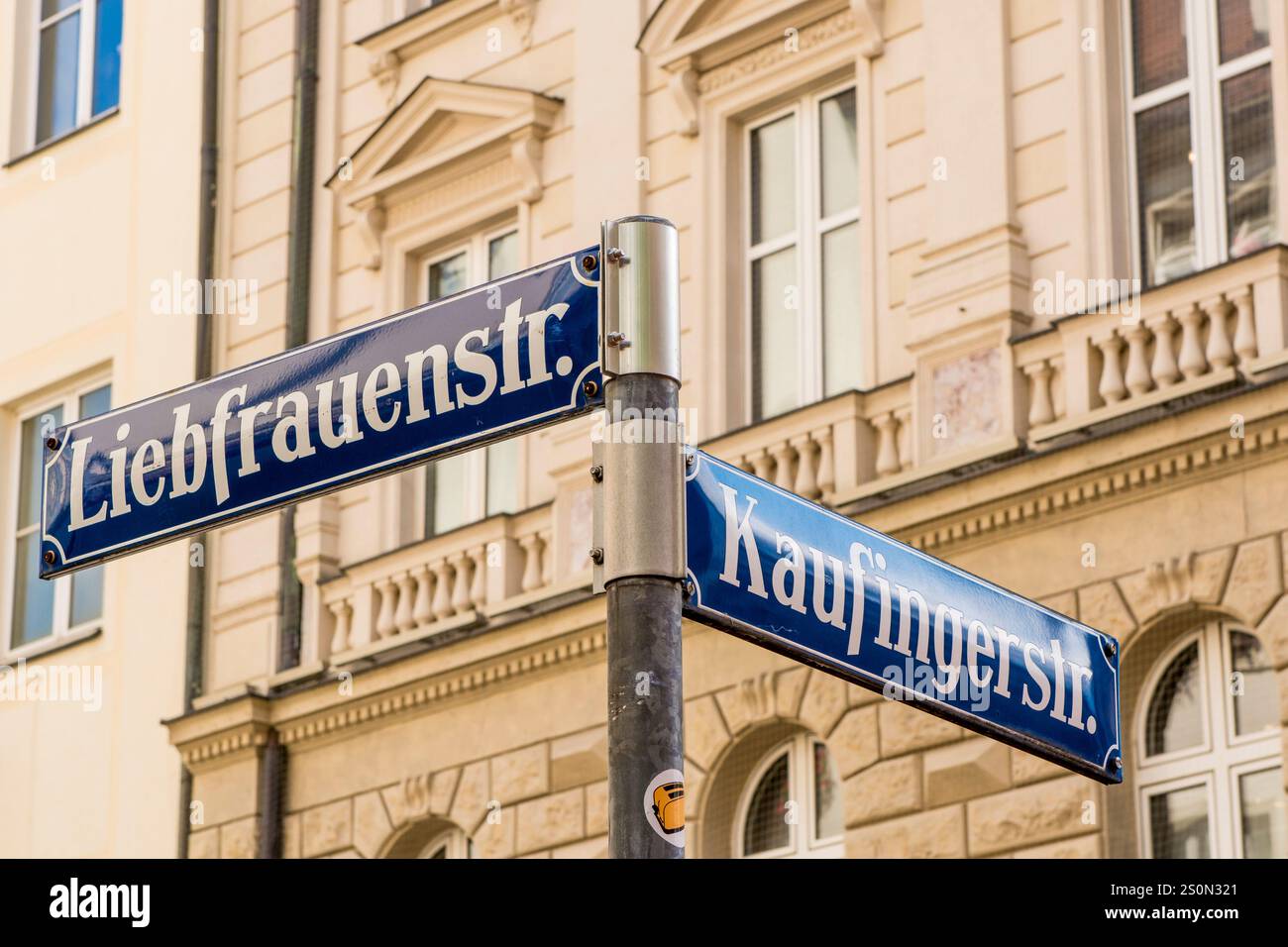 Street signs signpost, Munich, Bavaria, Germany Stock Photo - Alamy