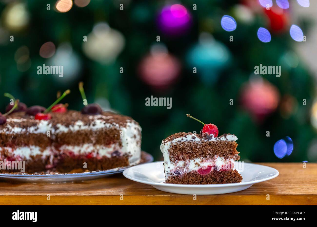 The most traditional rustic black forest pie Stock Photo - Alamy