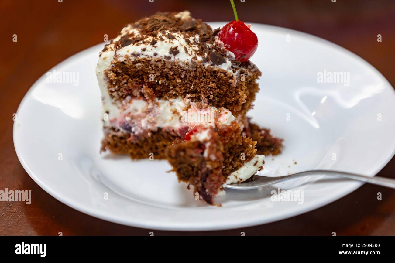 The most traditional rustic black forest pie Stock Photo - Alamy