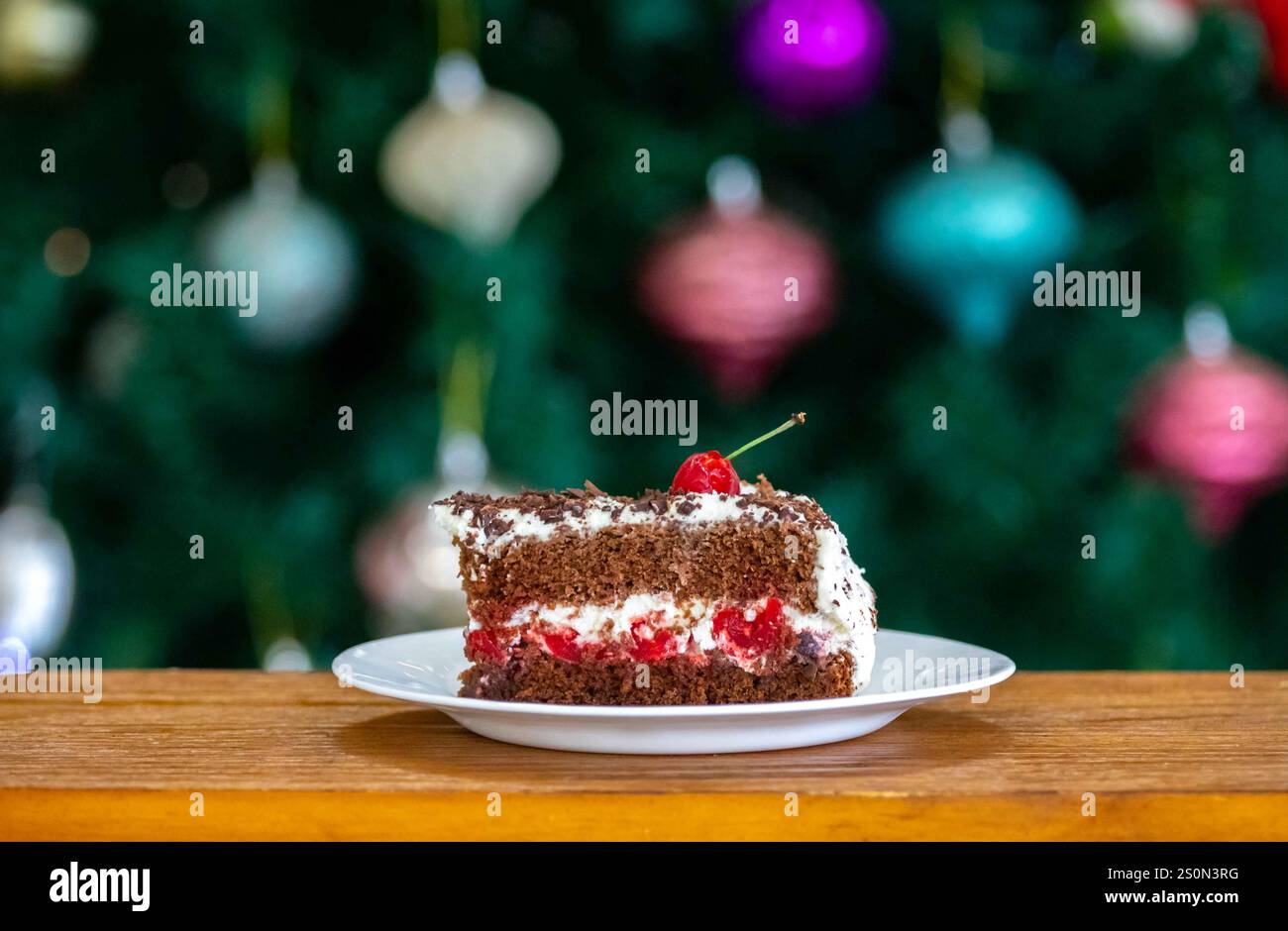The most traditional rustic black forest pie Stock Photo - Alamy