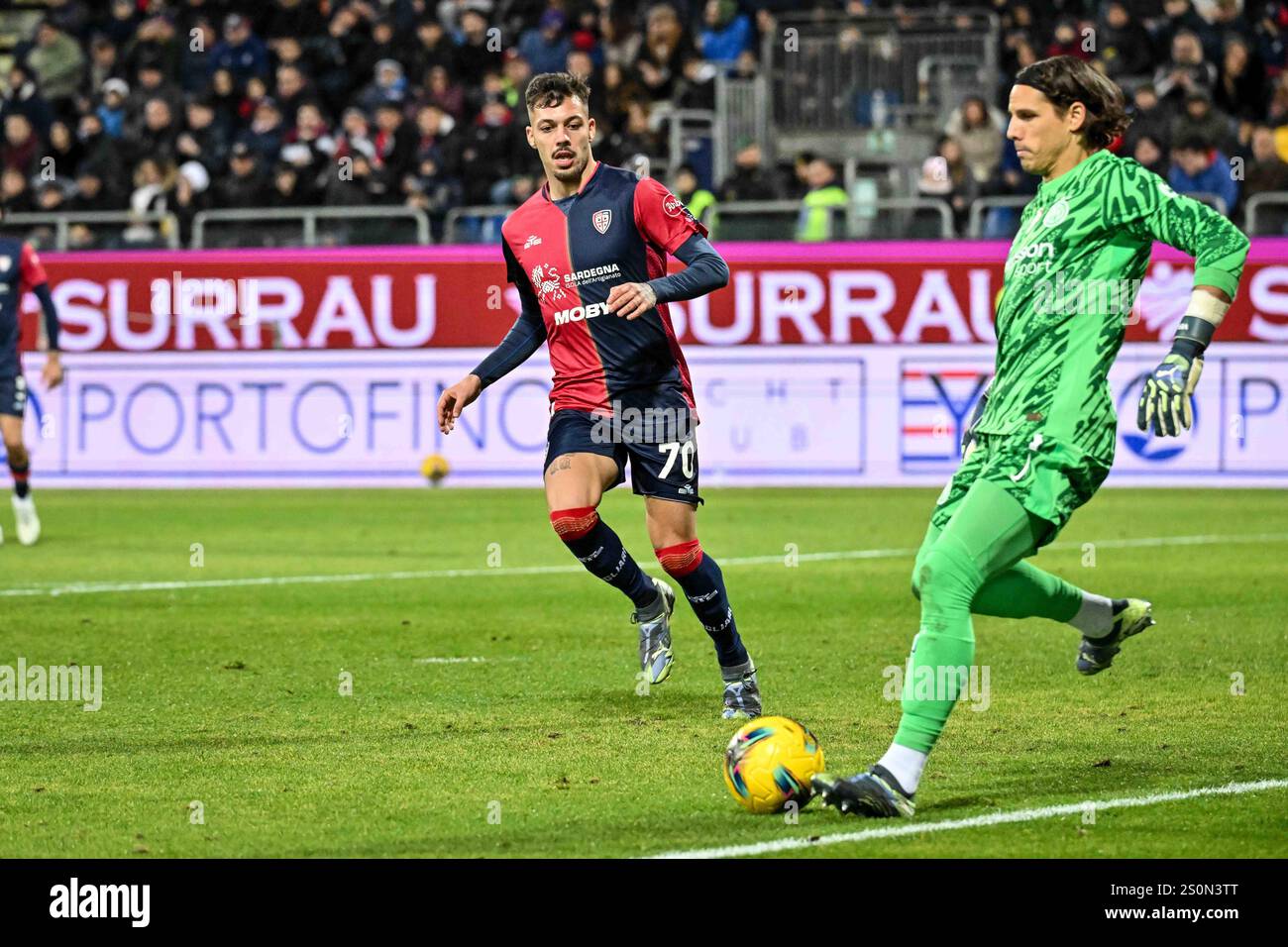 Cagliari, Italy. 28th Dec, 2024. Gianluca Gaetano of Cagliari Calcio ...