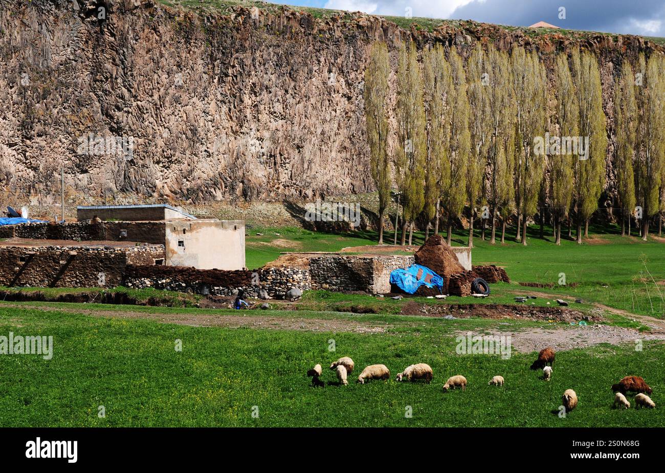A view from the rural areas of Hamur Town in Agri, Turkey Stock Photo ...