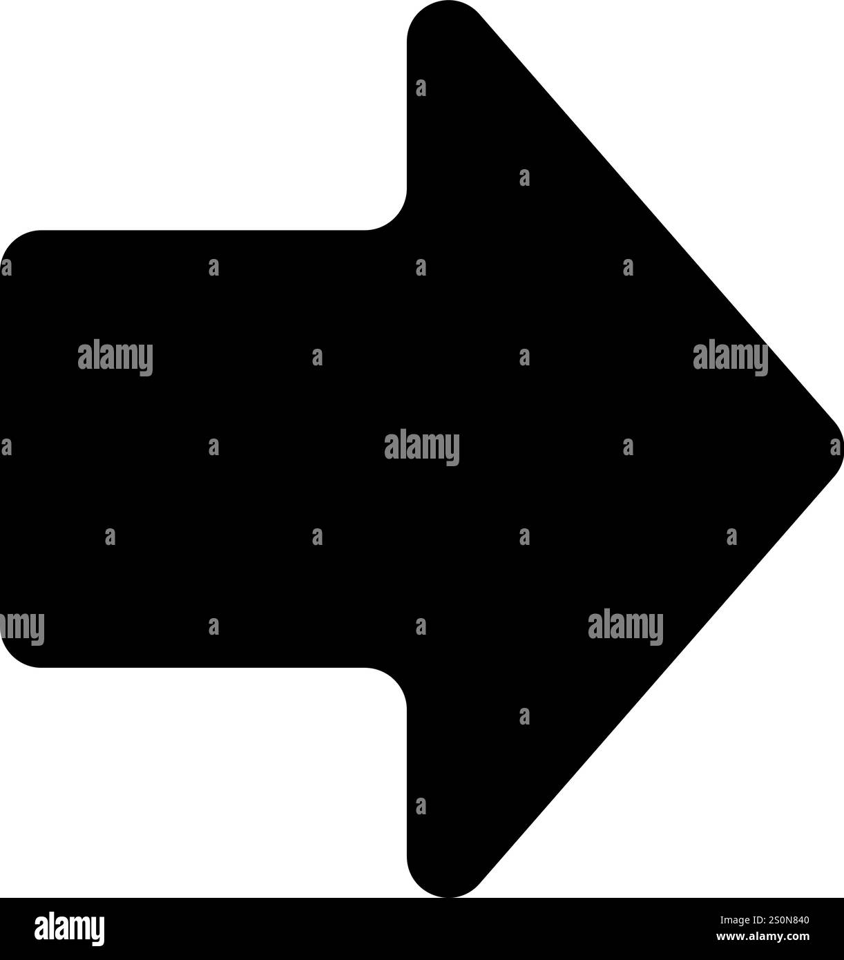 Simple black arrow pointing right against a clean white background, serving as a clear symbol ...