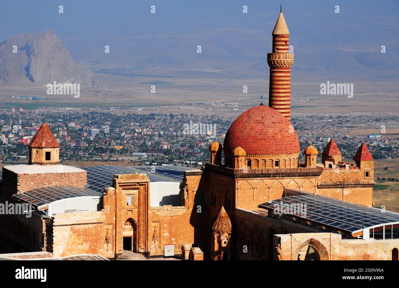 Ishak Pasha Palace, located in Dogubeyazit, Agri, Turkey, was built in ...