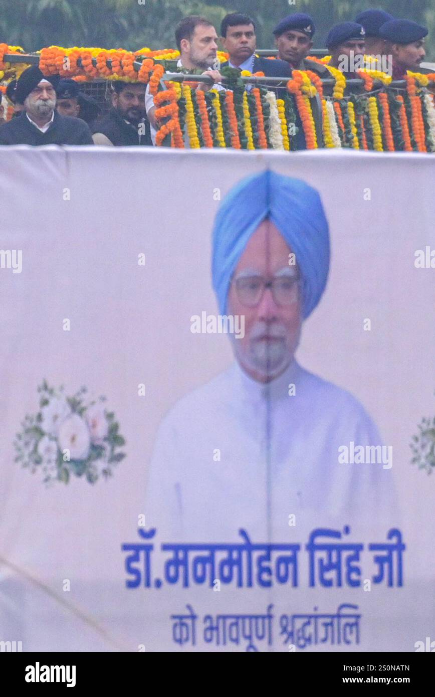 NEW DELHI, INDIA - DECEMBER 28: Mortal remains of former prime minister ...