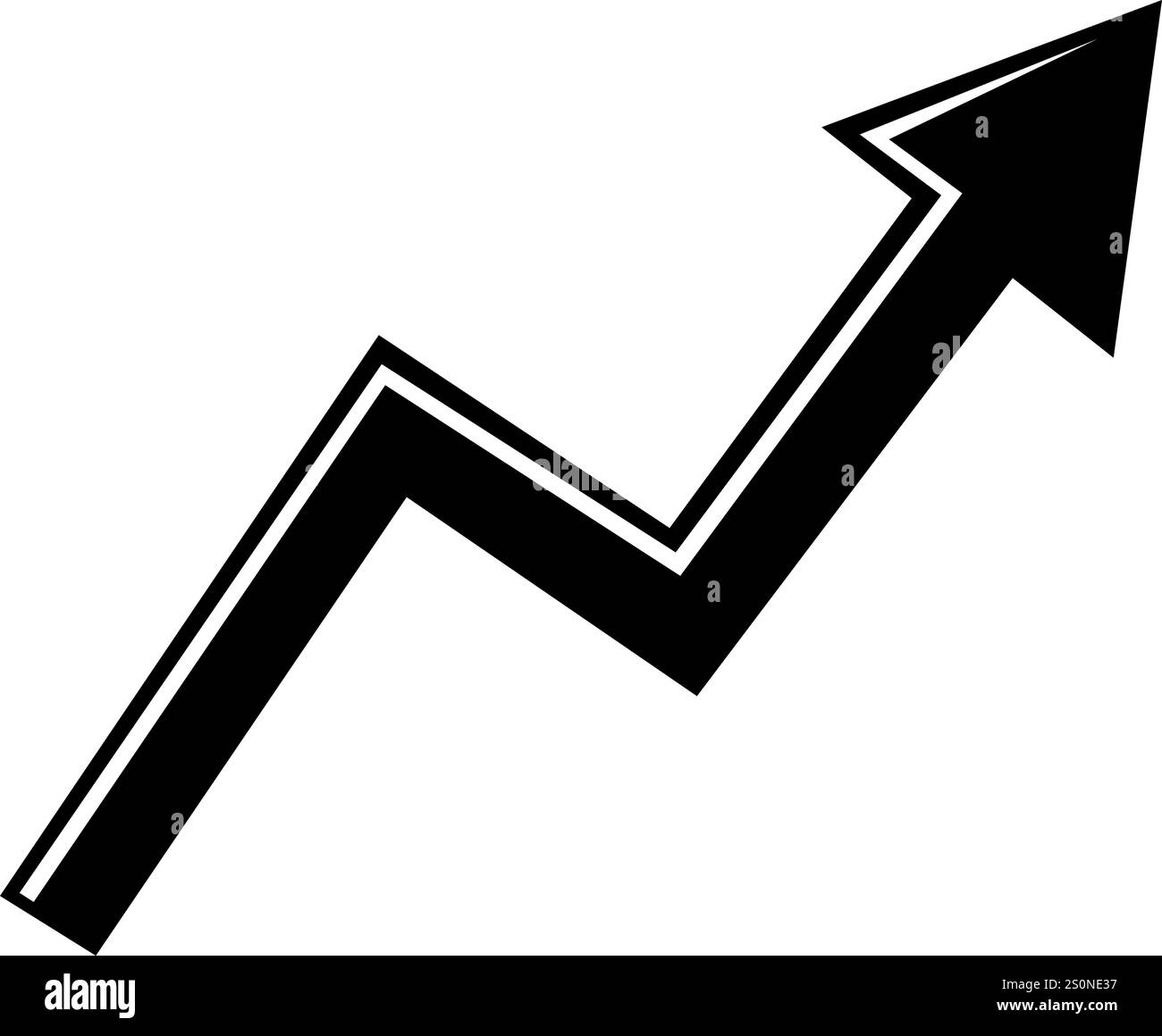 vector illustration black and white icon arrow trend concept Stock ...