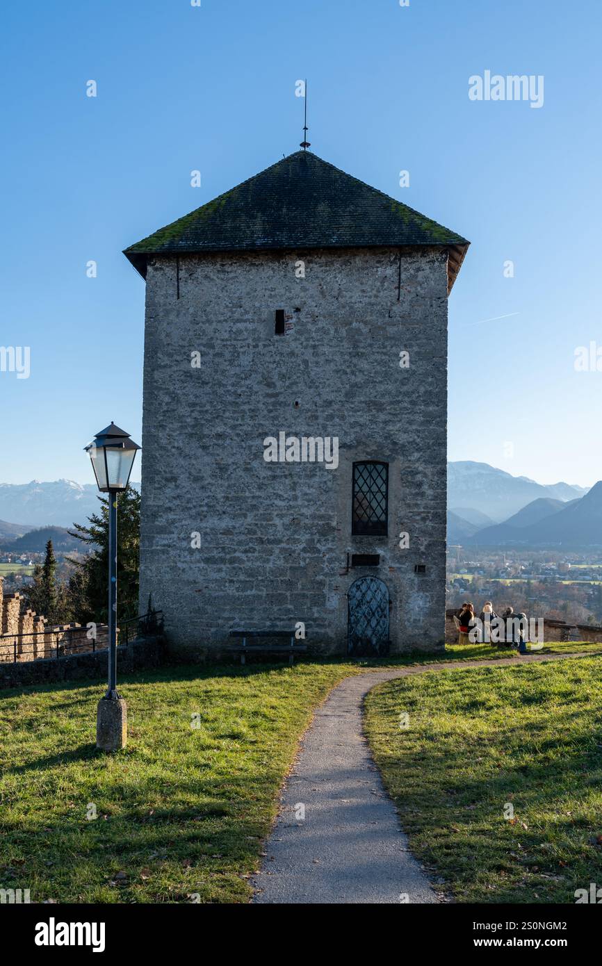 Buildings and castles in the fields around the Hohensalzburg fortress ...
