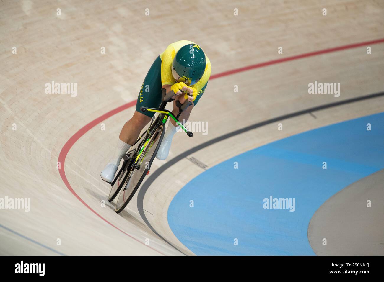 Emily Petricola of Australia riding to a gold medal in the women's C4 ...