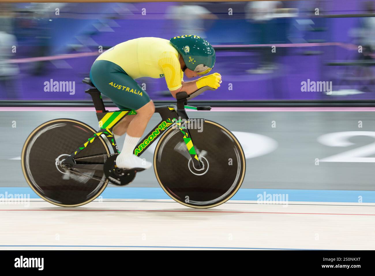 Emily Petricola of Australia riding to a gold medal in the women's C4 ...