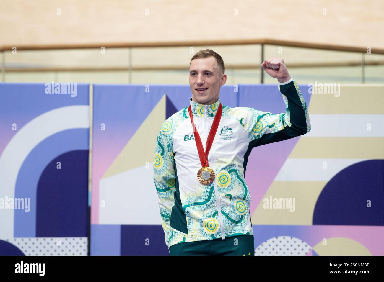 Korey Boddington of Australia celebrates his gold medal in the men's C ...