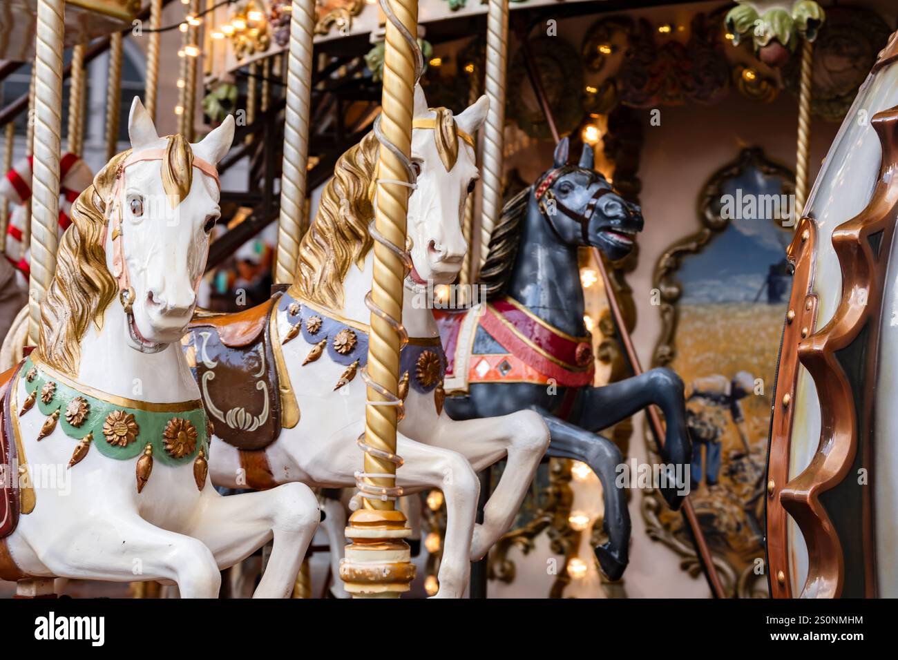 Close up empty spinning carousel hi-res stock photography and images ...