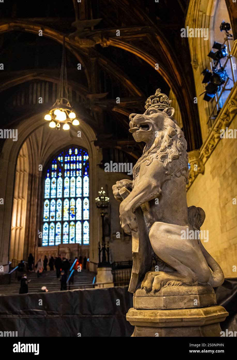 Indoors view of the Westminster Hall, London, UK Stock Photo - Alamy