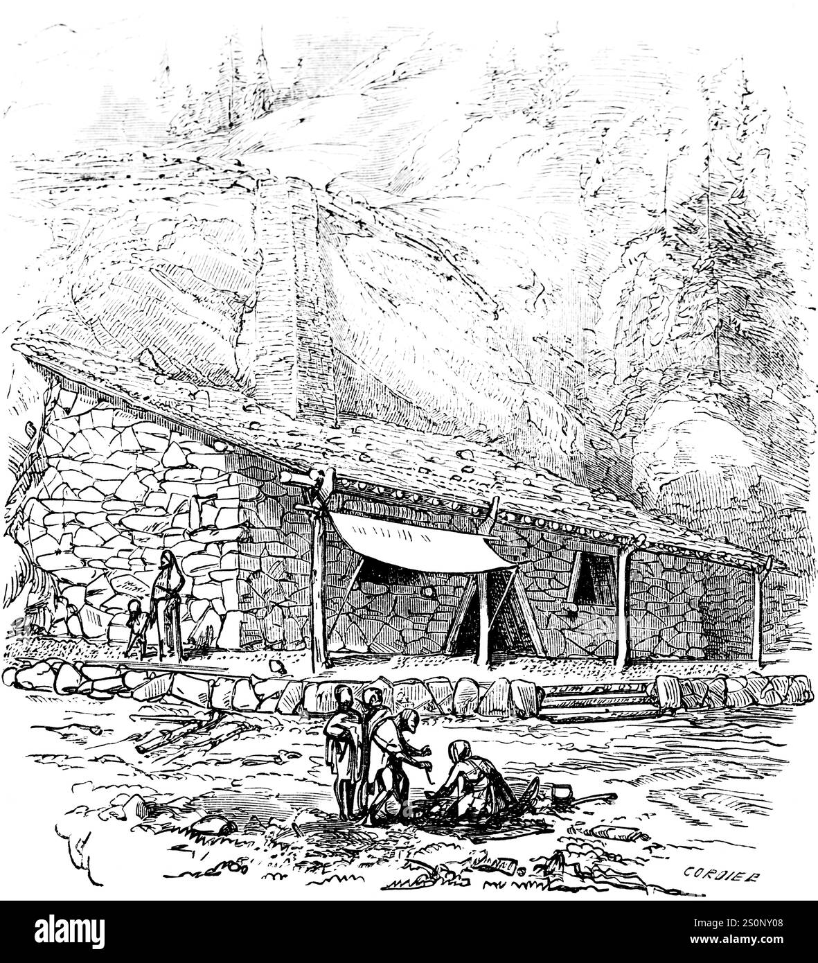 House of a socially leading family in alpine Europe, historic ...