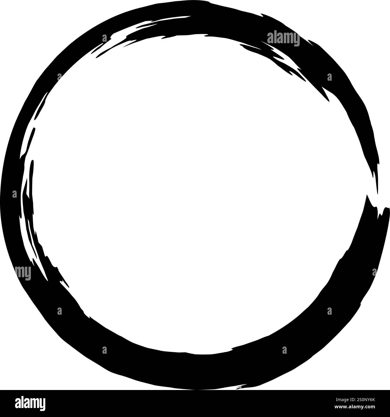 Irregular black circle featuring a grunge texture surrounds a white ...